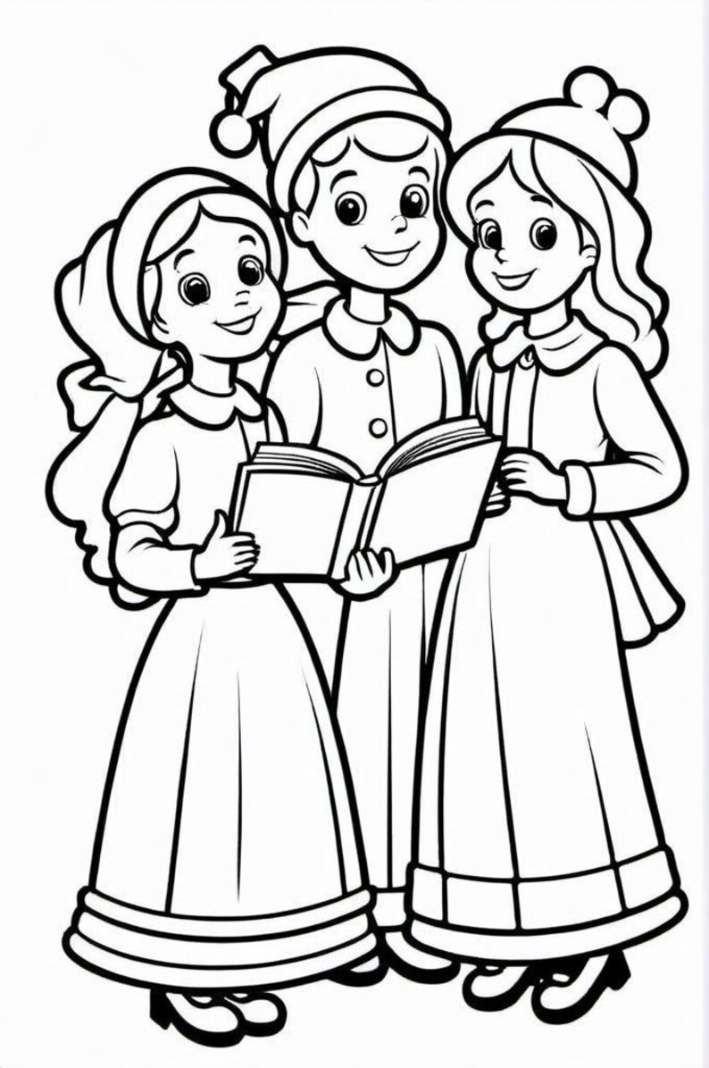 100+ Retro Christmas Coloring Pages, Cute Fun for Kids + Adults ...