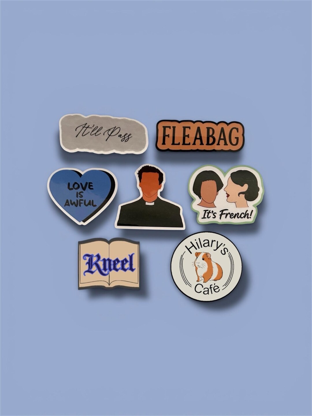 Fleabag Stickers: Unhinged Feminist TV Quotes, Water Resistant Vinyl - Etsy