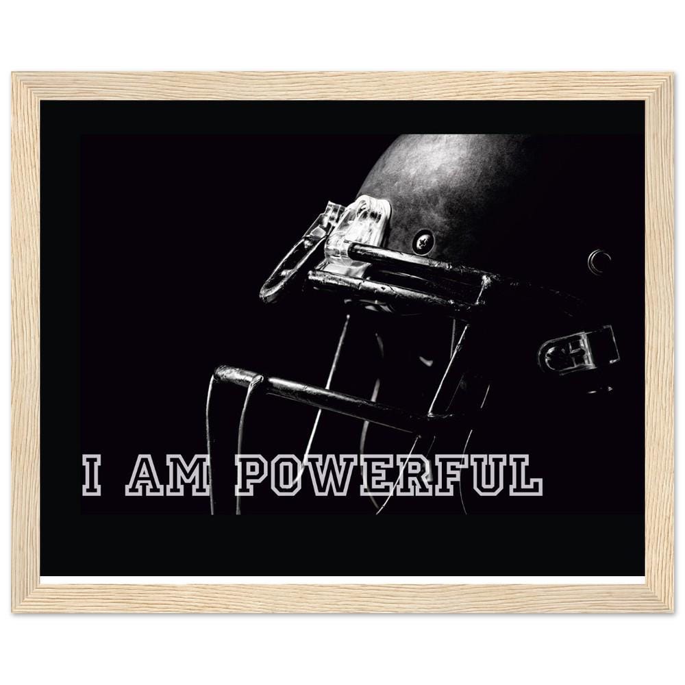 Sports Affirmations, Football Wall Art, Inspirational Wall Art, Sports ...