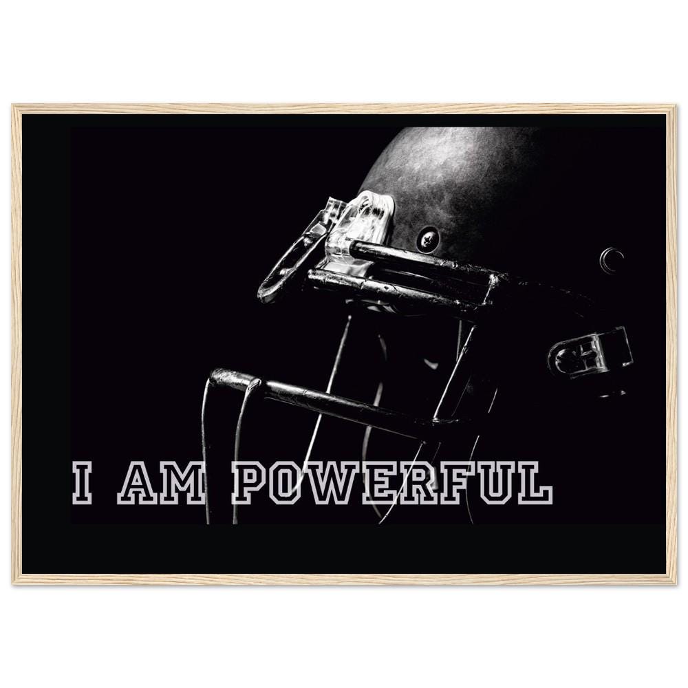 Sports Affirmations, Football Wall Art, Inspirational Wall Art, Sports ...