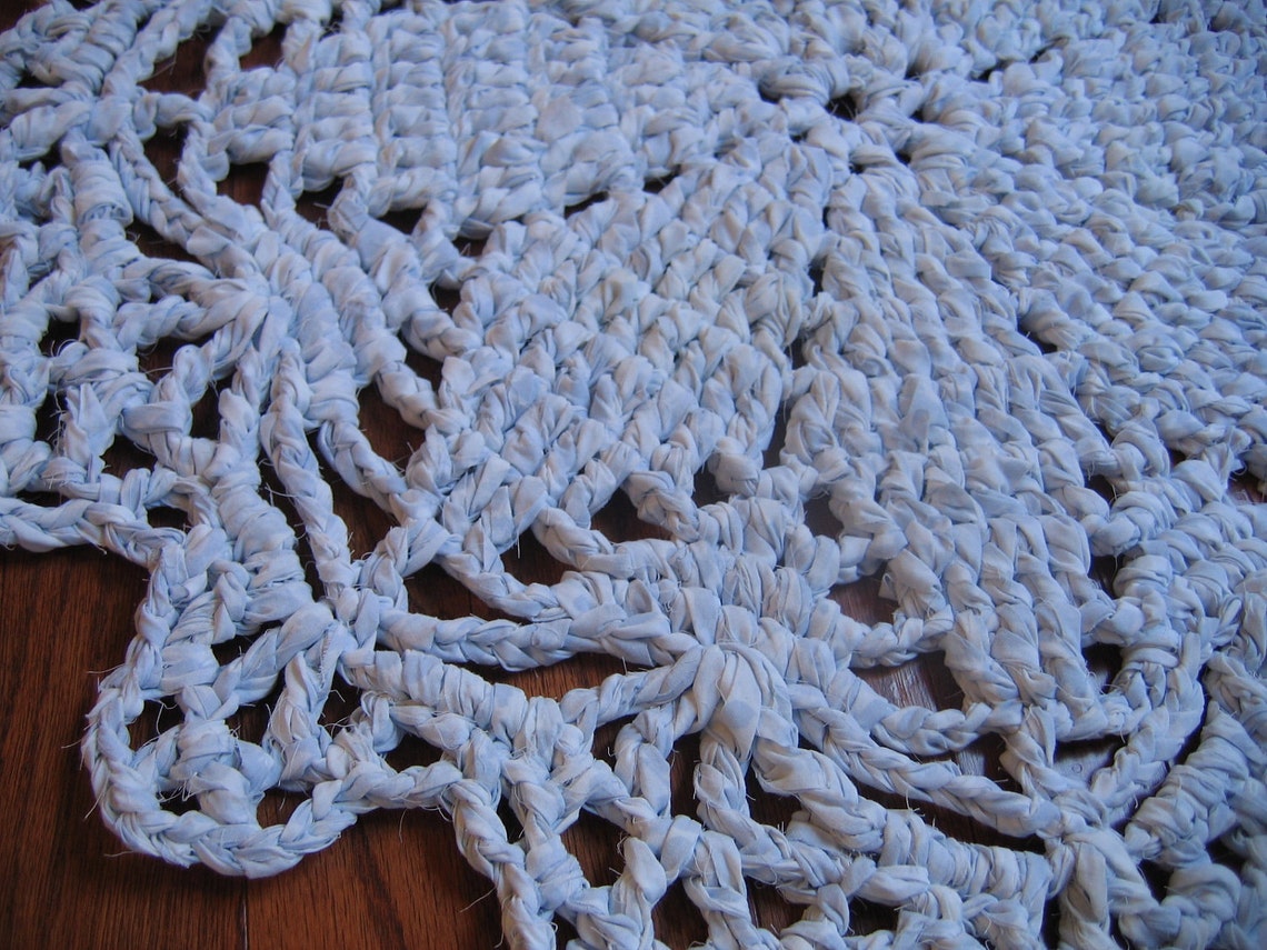 Rag Crochet Doily Rug Pattern - Etsy