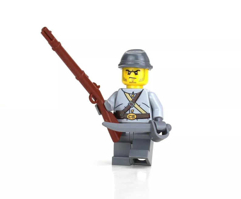 Battle Brick Enemy Civil War Soldier Made W/ Real LEGO® Army Builder ...