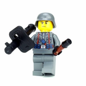 Battle Brick Enemy Anti-tank Soldier Axis WW2 Minifigure Made W/ Real ...