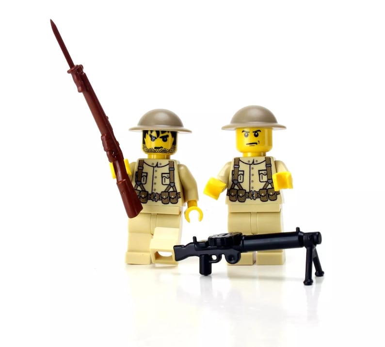 Battle Brick Doughboy Soldiers WW1 Army Soldiers Made W/real LEGO ...
