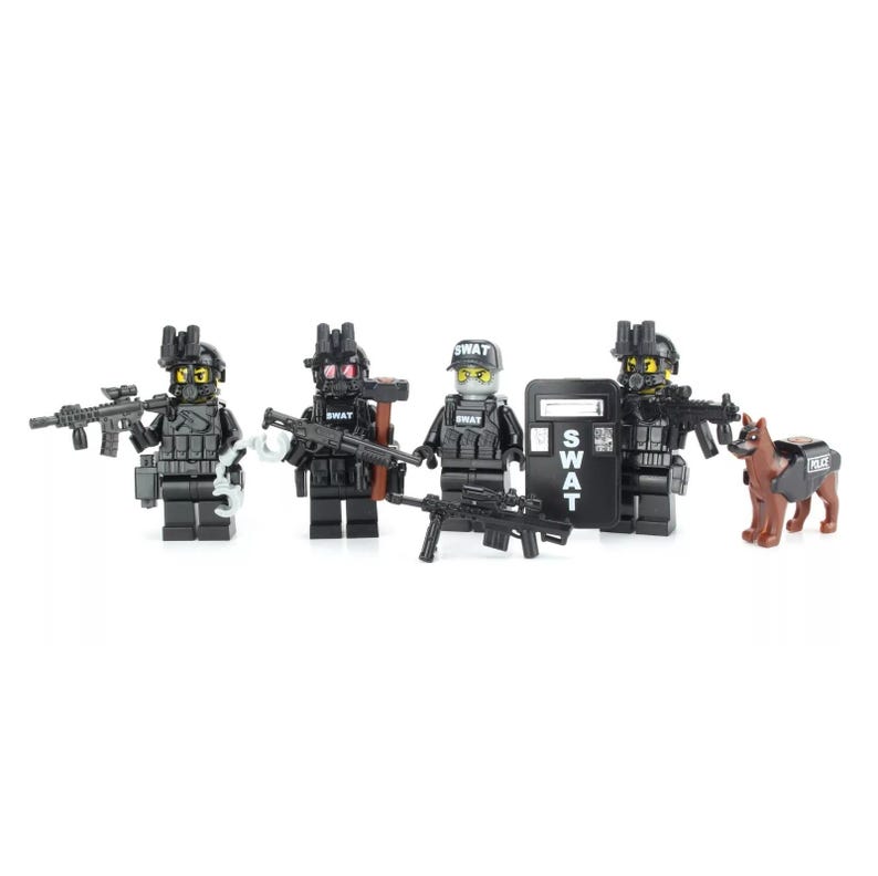 Custom SWAT Team Police Officer Tactical Unit Made W/ Real LEGO ...