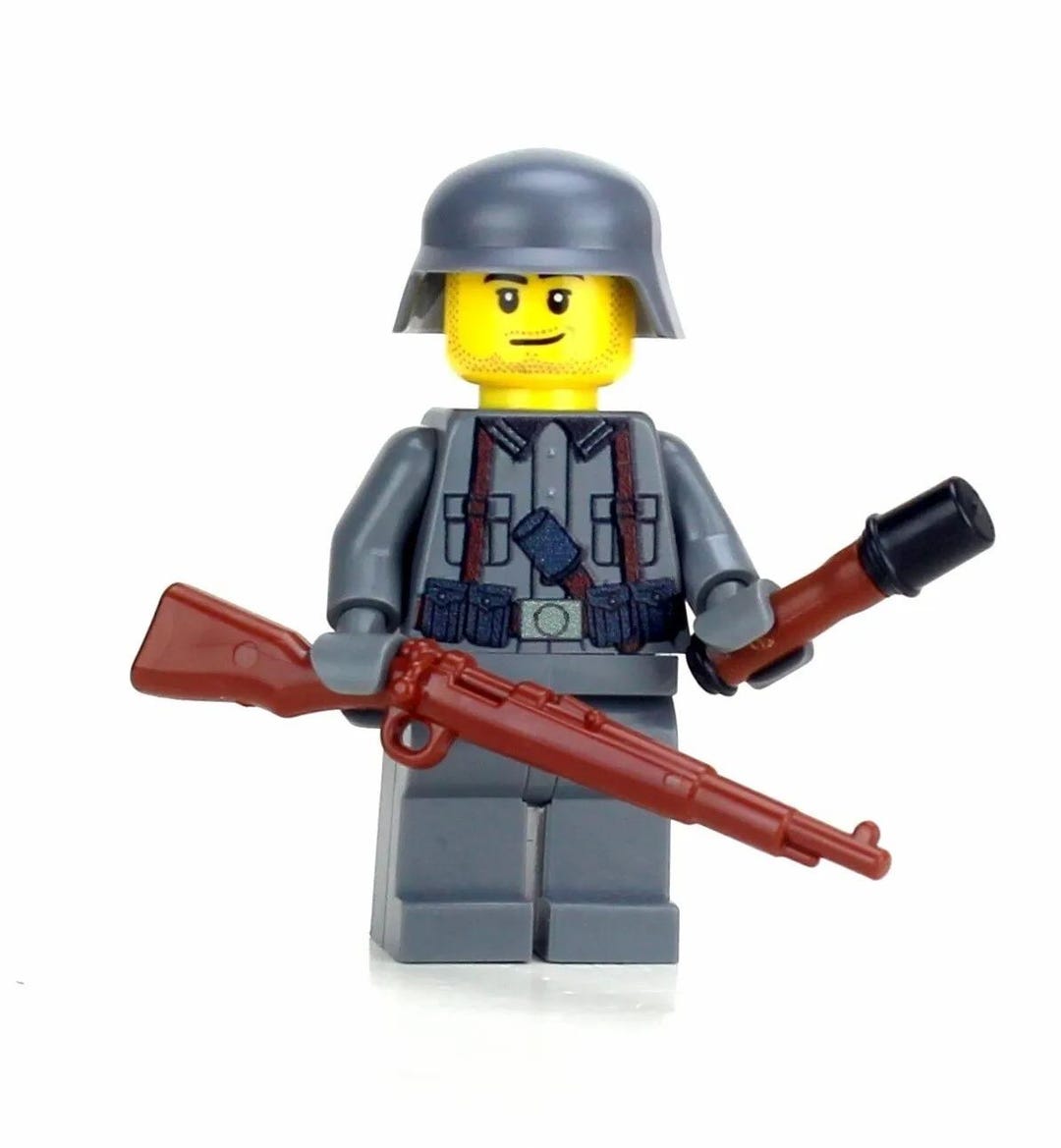 Battle Brick Axis Enemy WW2 Rifleman Soldier WW2 Minifigure Made W ...