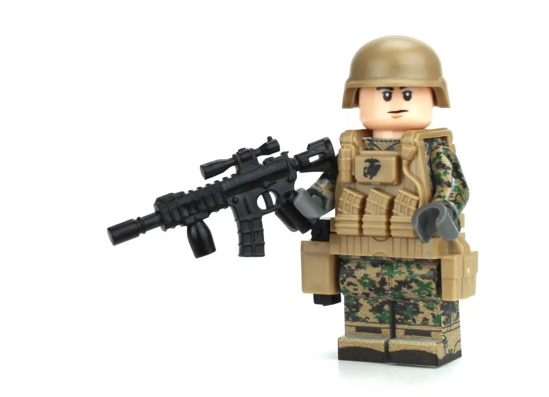 Battle Brick Marine Corps Infantry Woodland MARPAT Made With Real LEGO ...