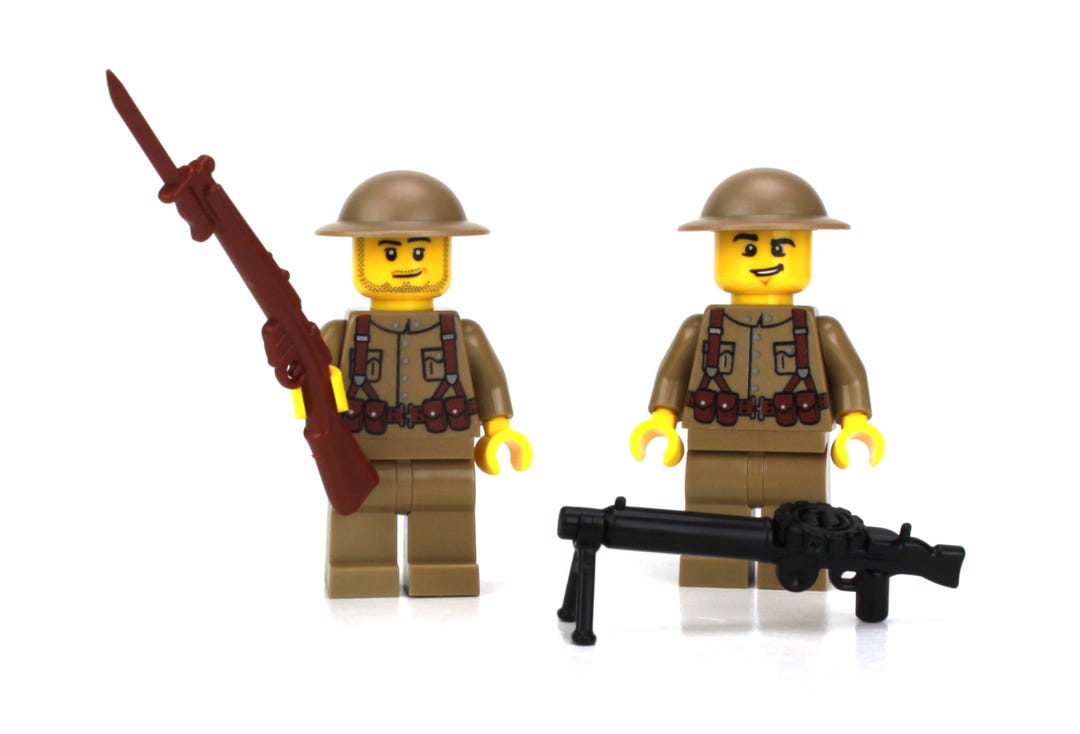 Battle Brick Doughboy Soldiers WW1 Army Soldiers Made W/real LEGO ...
