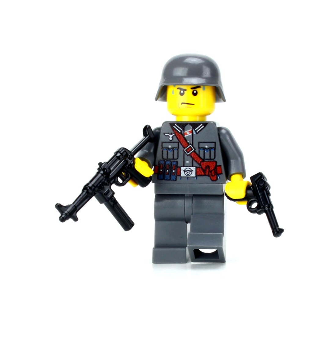 Battle Brick Axis MP40 Enemy WW2 Soldier Minifigure Army Made W/real ...