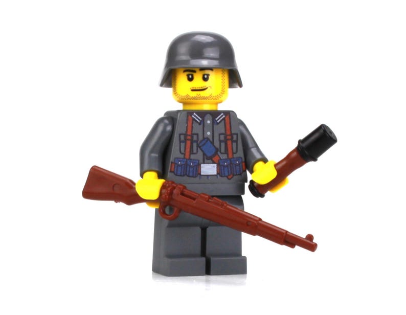 Battle Brick Axis Enemy WW2 Rifleman Soldier WW2 Minifigure Made W ...