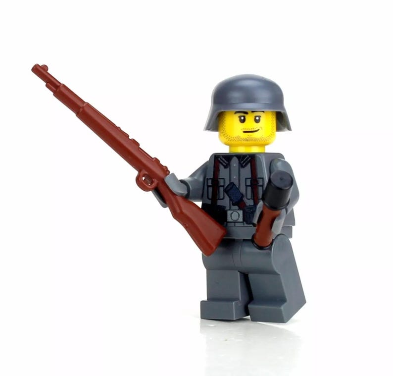 Battle Brick Axis Enemy WW2 Rifleman Soldier WW2 Minifigure Made W ...