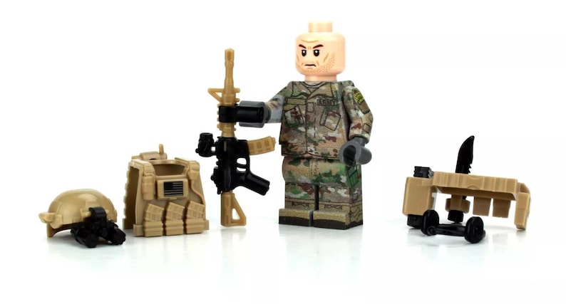 Battle Brick US Army Ranger OCP Soldier Minifigure Made With Real LEGO ...