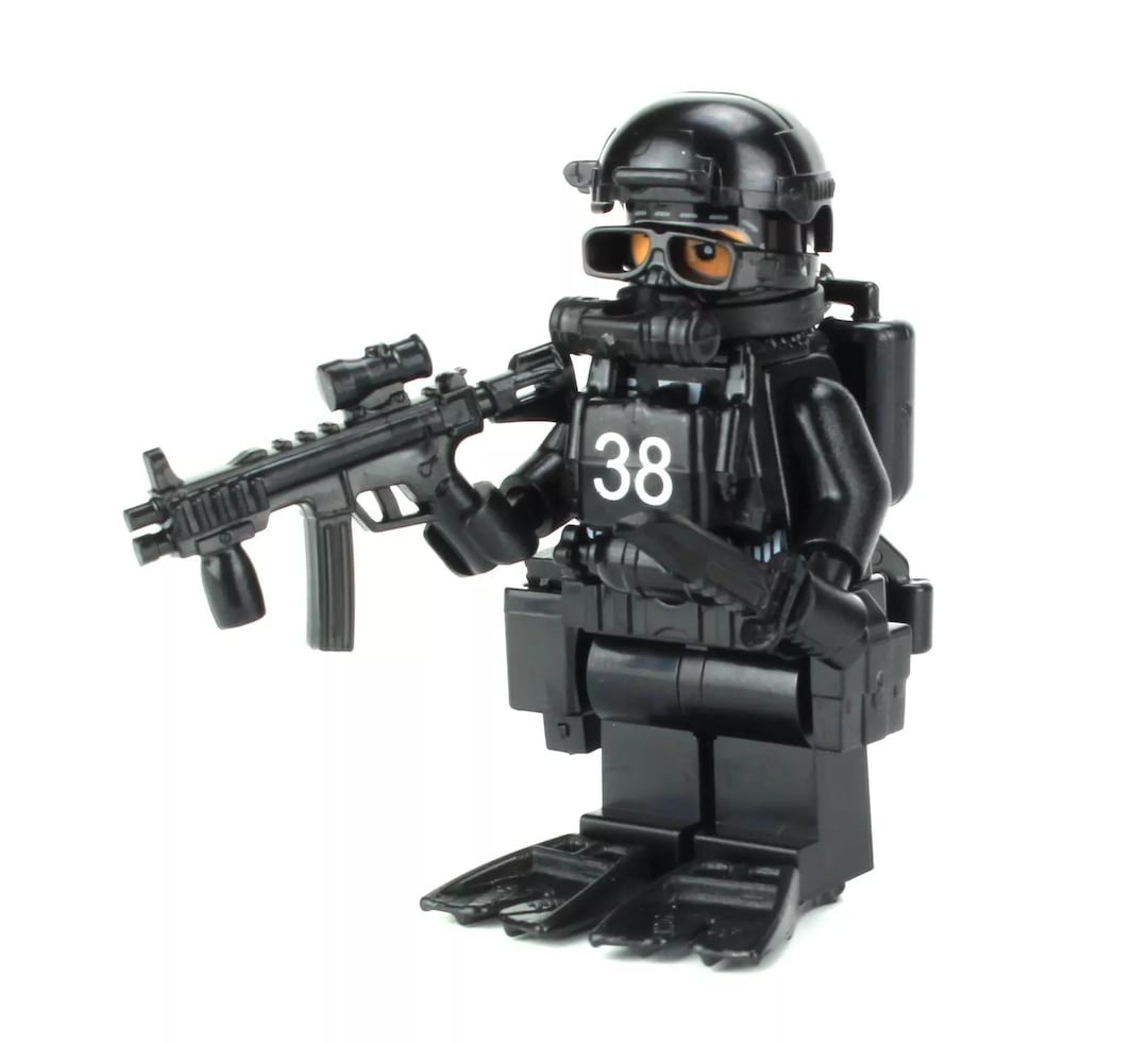 Battle Brick Navy SEAL Special Forces Diver Made Real LEGO® Minifigure ...