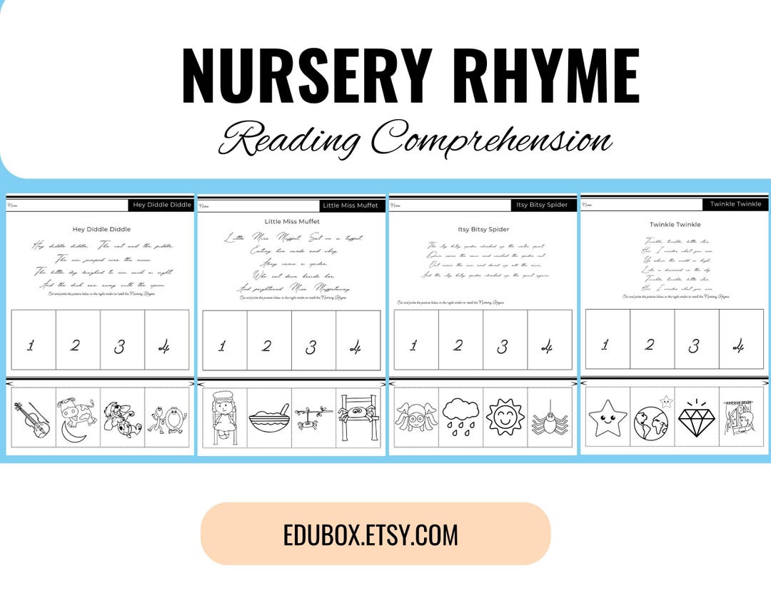 Classic Nursery Rhymes, Educational Printable for Toddlers, Printable ...