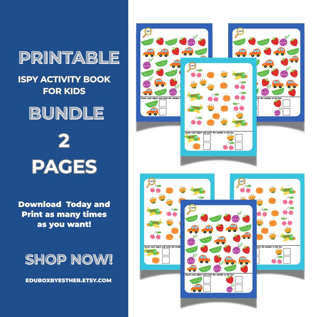 ISPY Activity Book for Kids | Printable Visual Search & Observation ...