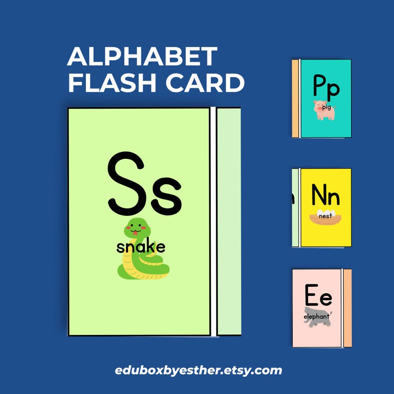 Printable Alphabet Flashcards: ABC Learning for Preschoolers (PDF ...
