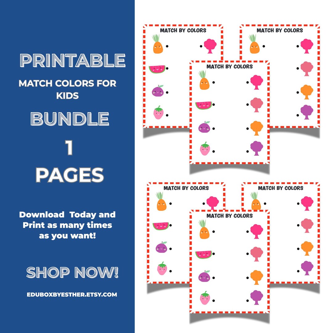 Match Colors Activity for Kids | Printable Color Matching Worksheets ...