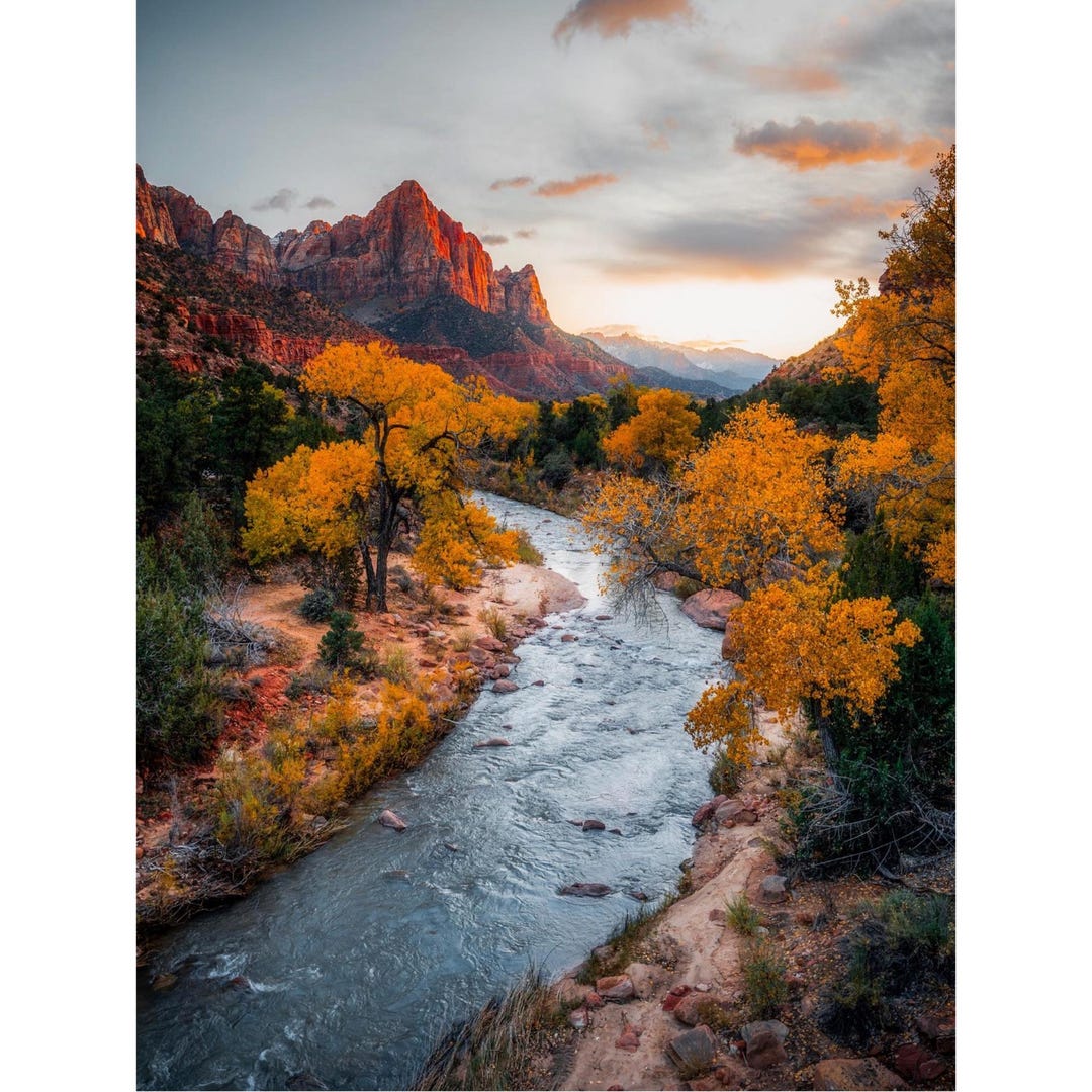 Zion National Park Vertical Metal Photography Print Wall Art - Etsy