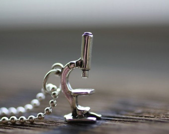 Microscope Necklace Sterling Silver - Etsy