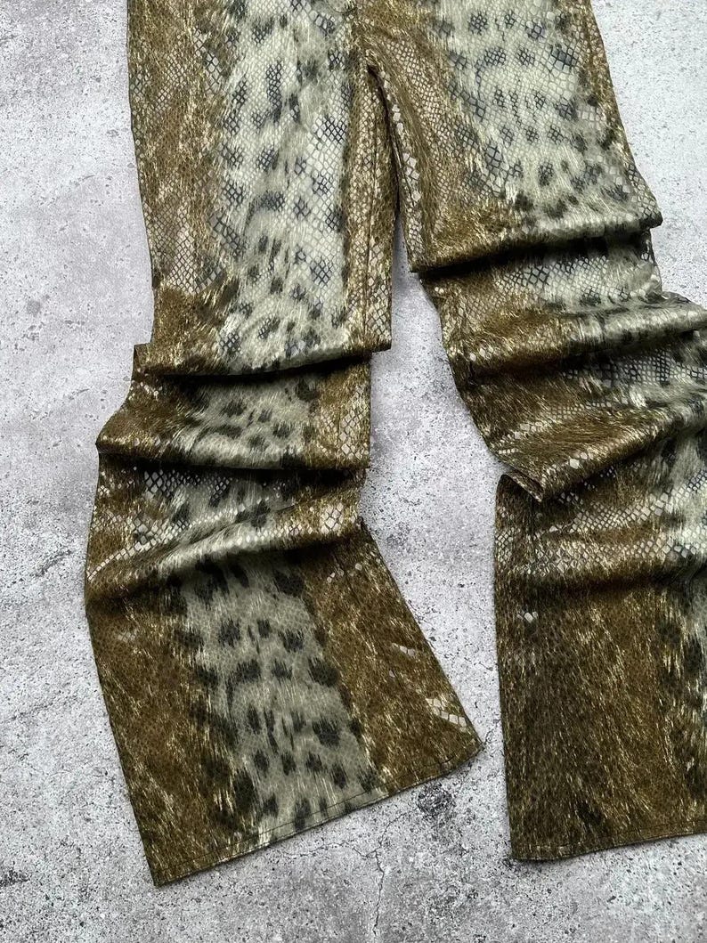 Vintage Printed Flare Amazing Pants - Etsy UK