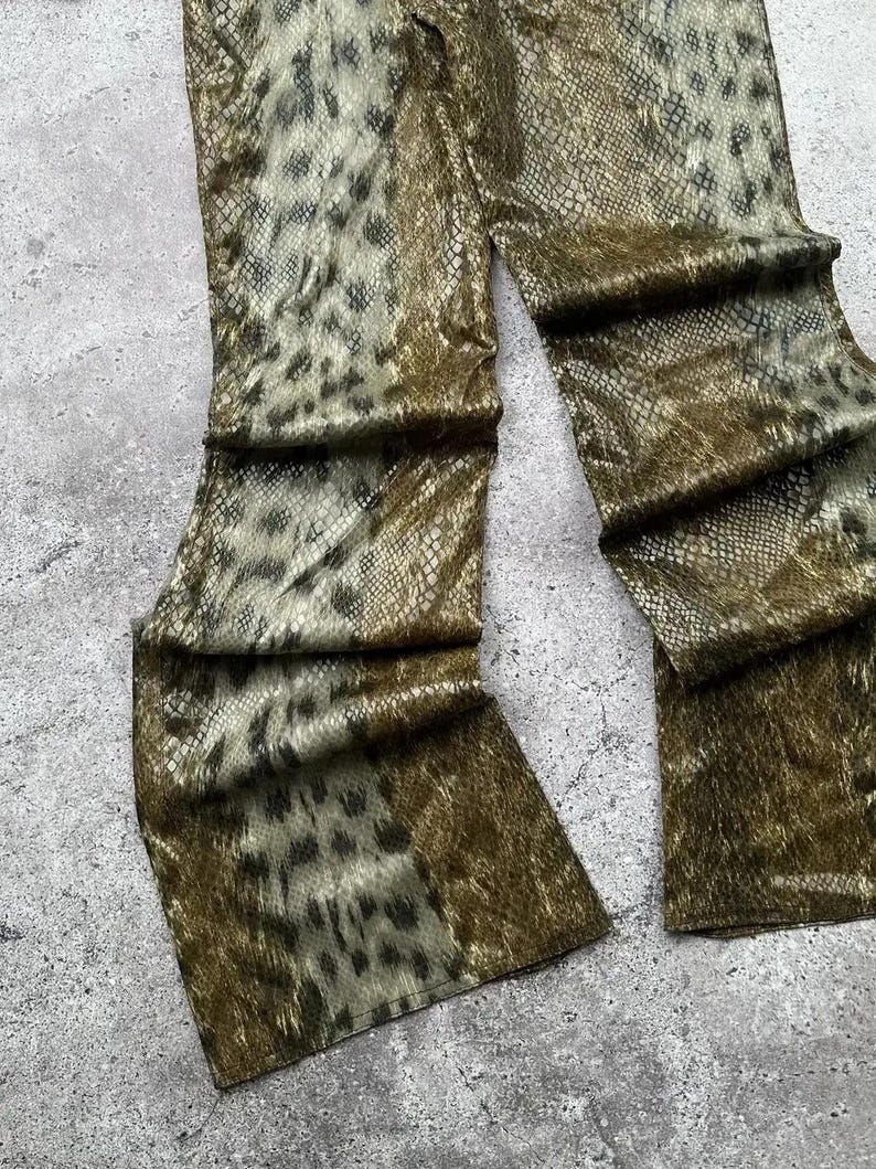 Vintage Printed Flare Amazing Pants - Etsy UK