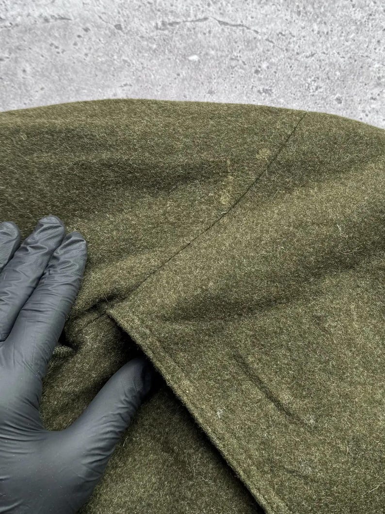 Vintage Military Type Wool Jacket - Etsy