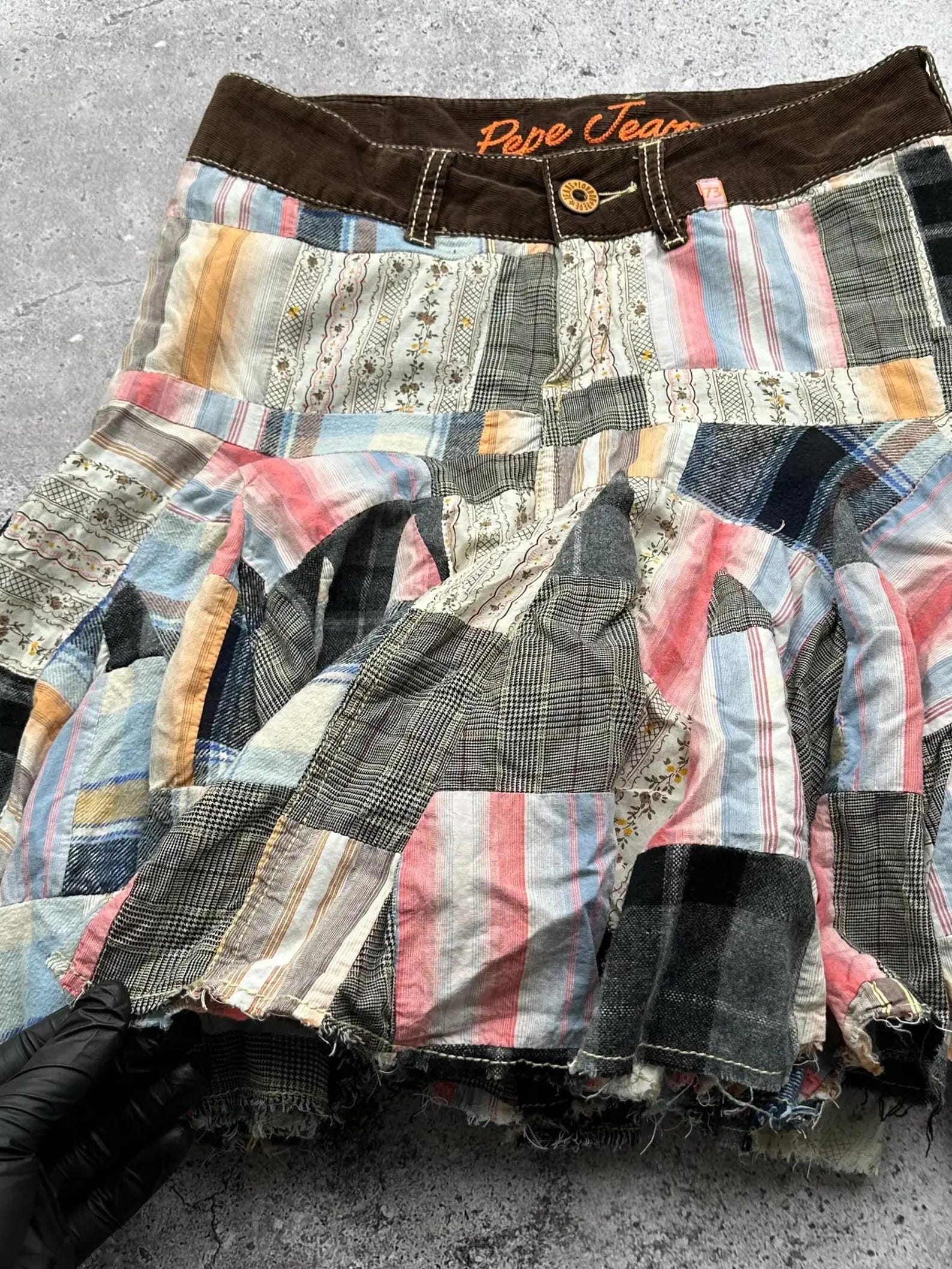 Vintage Lush Patchwork Mini Skirt - Etsy