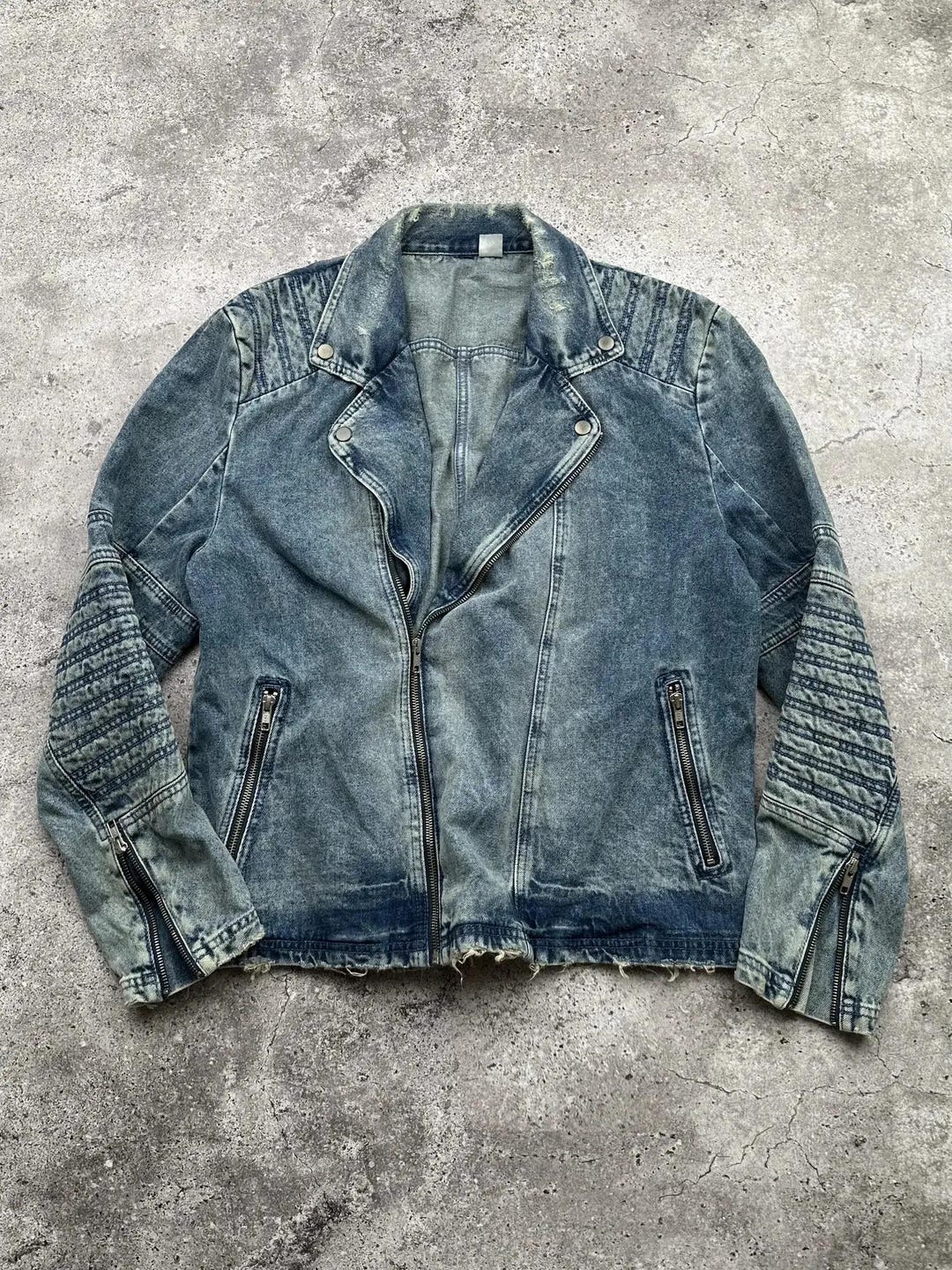 Vintage Distressed Denim Jacket - Etsy