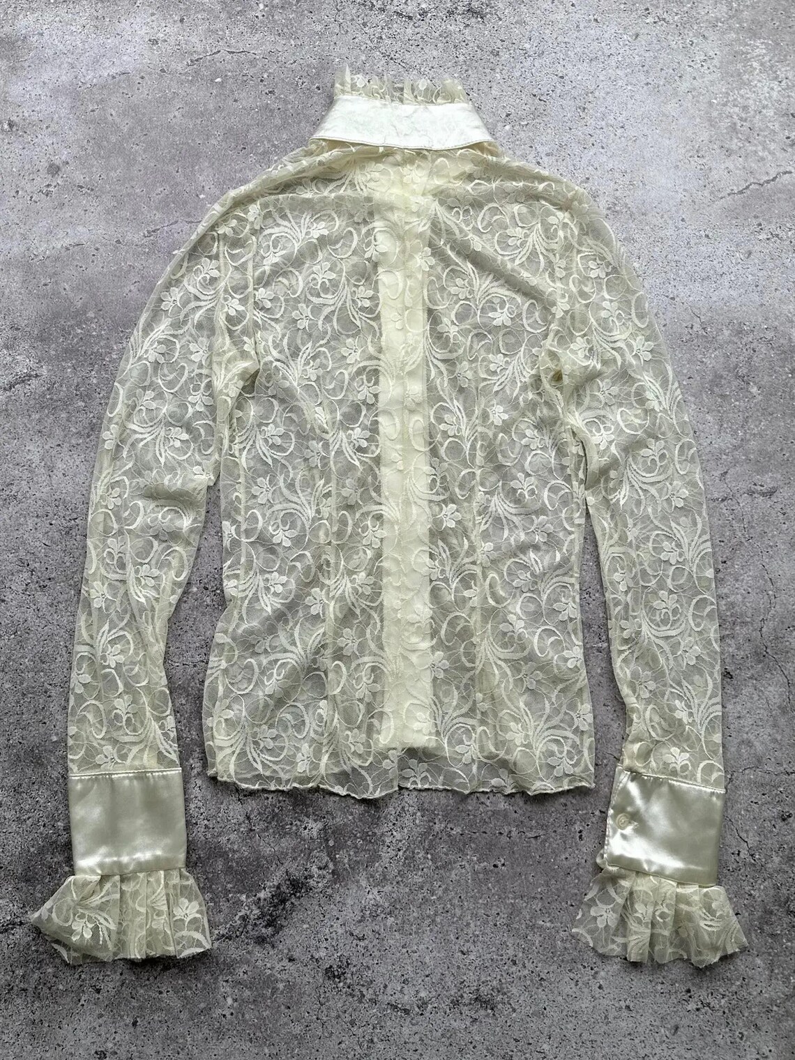 Vintage Lace Mesh Blouse - Etsy