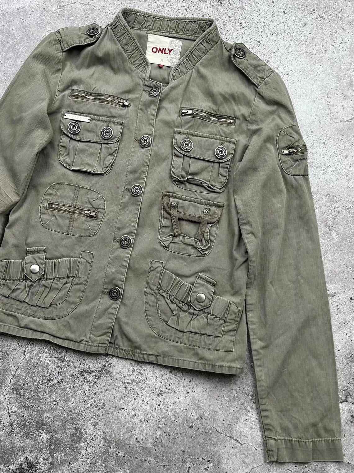 Vintage Multi-pocket Cropped Jacket - Etsy