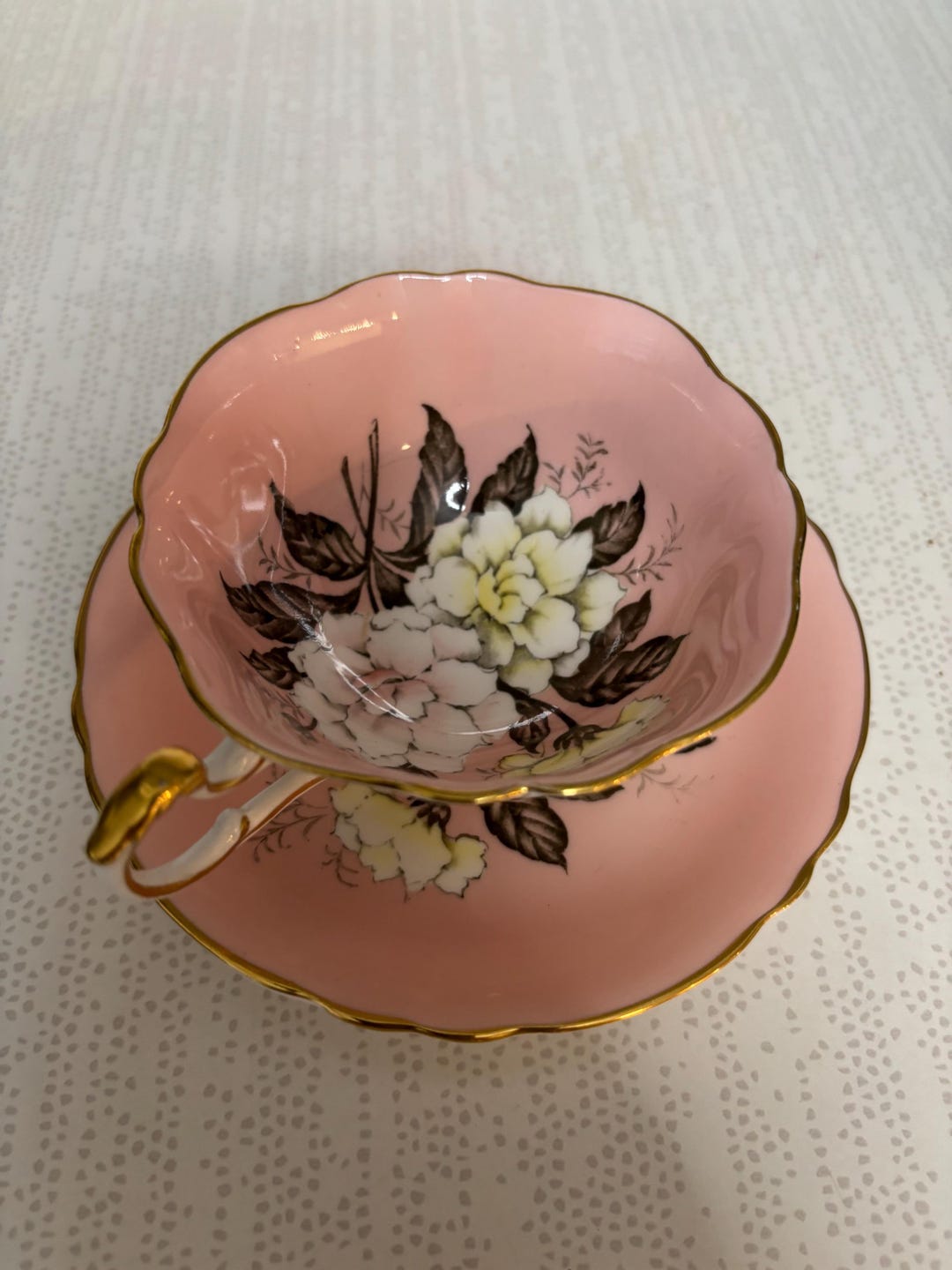 RARE Gorgeous Light Pink and White Paragon Teacup With White Magnolia ...