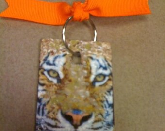 Tiger keychain | Etsy