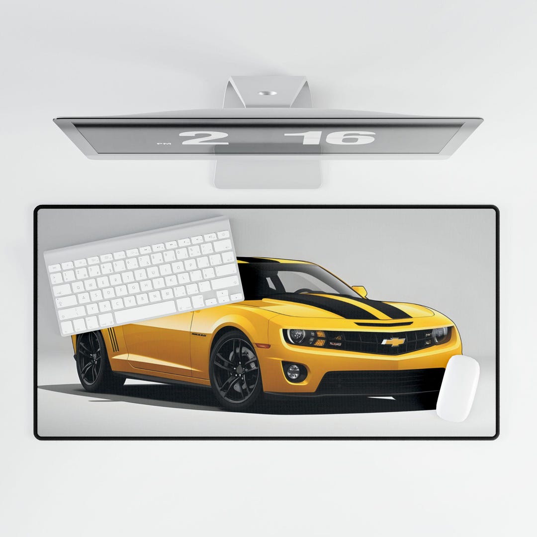 Chevy Camaro 1LE Desk Mat: Yellow & Black Muscle Car Mousepad - Etsy