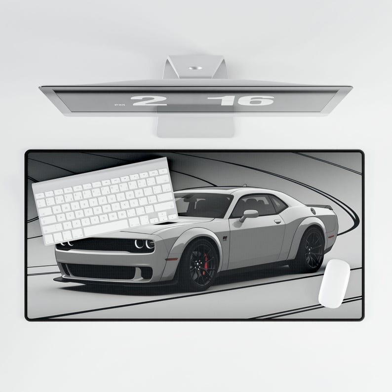Dodge Challenger SRT Hellcat Mousepad, American Muscle Car Desk Mat for ...