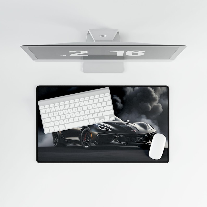 Corvette C8 ZR1 Desk Mat: Race Car Mouse Pad, Smoked Design - Etsy
