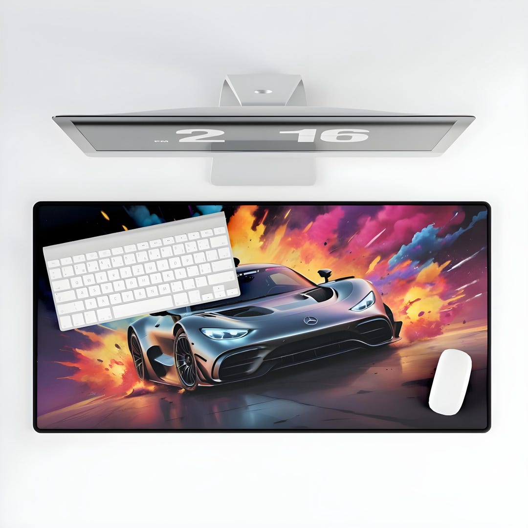 Mercedes AMG One Mousepad: Sports Car Desk Mat, Bright Color Explosion ...