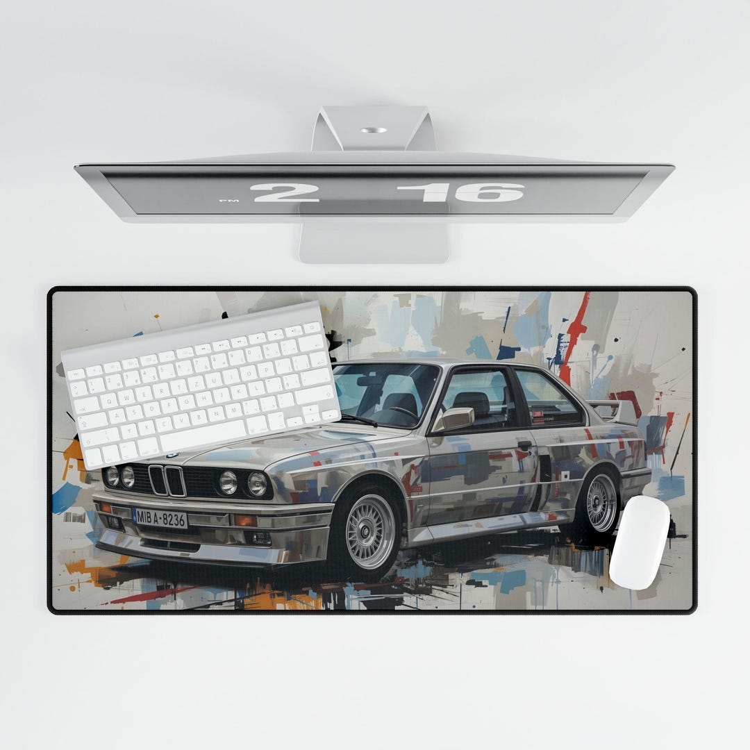 BMW E30 Desk Mat: Vintage Car Mouse Pad for Man Cave - Etsy UK