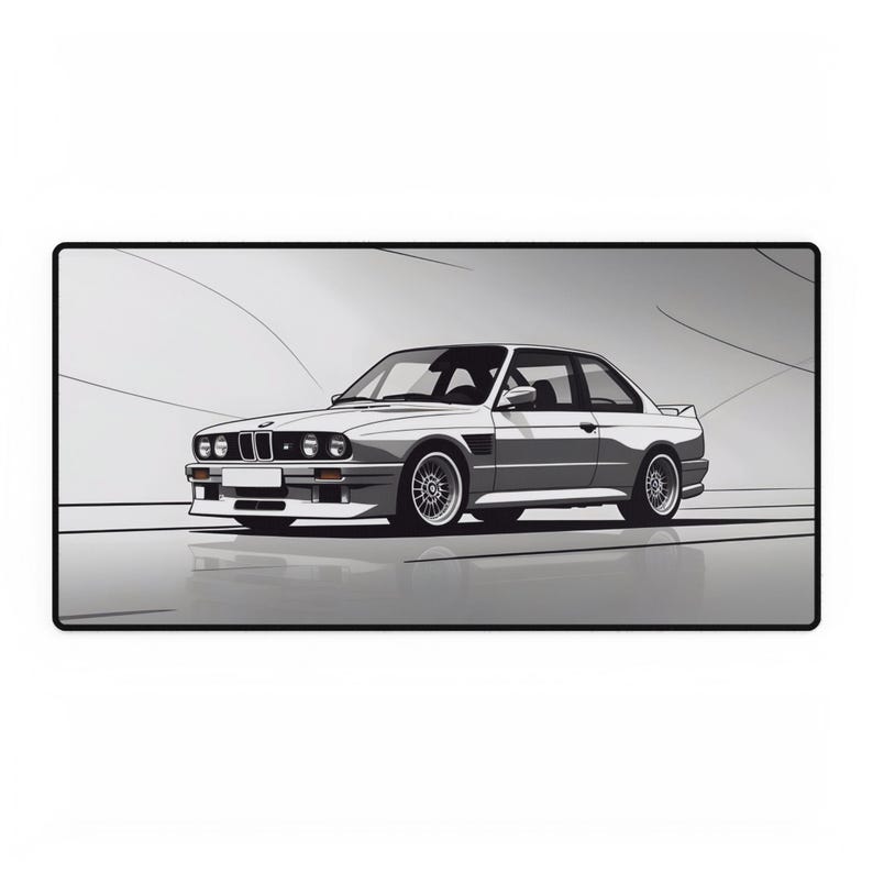 BMW E30 Desk Mat: Vintage Car Mouse Pad for Racing Fans - Etsy