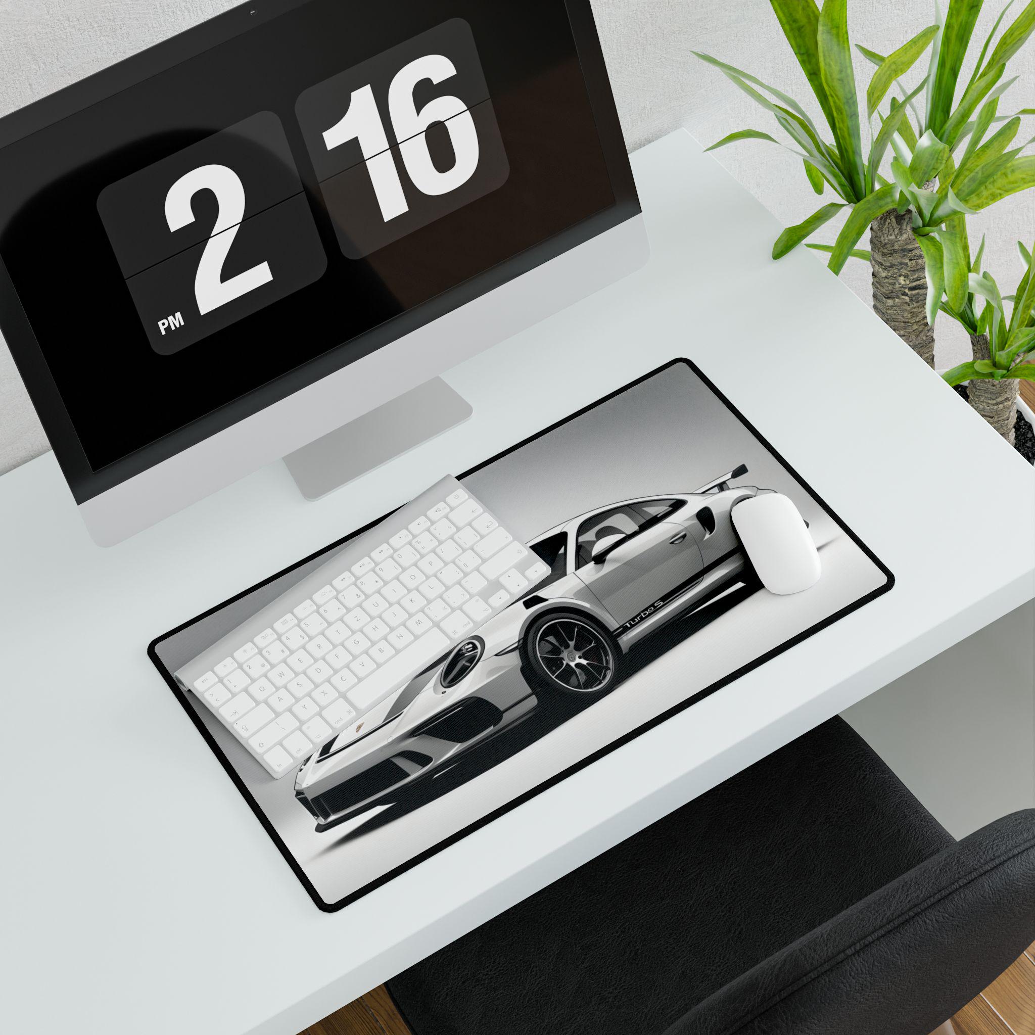 Porsche 911 Turbo S Desk Mat - Car Mouse Pad for Sports Car Enthusiasts ...