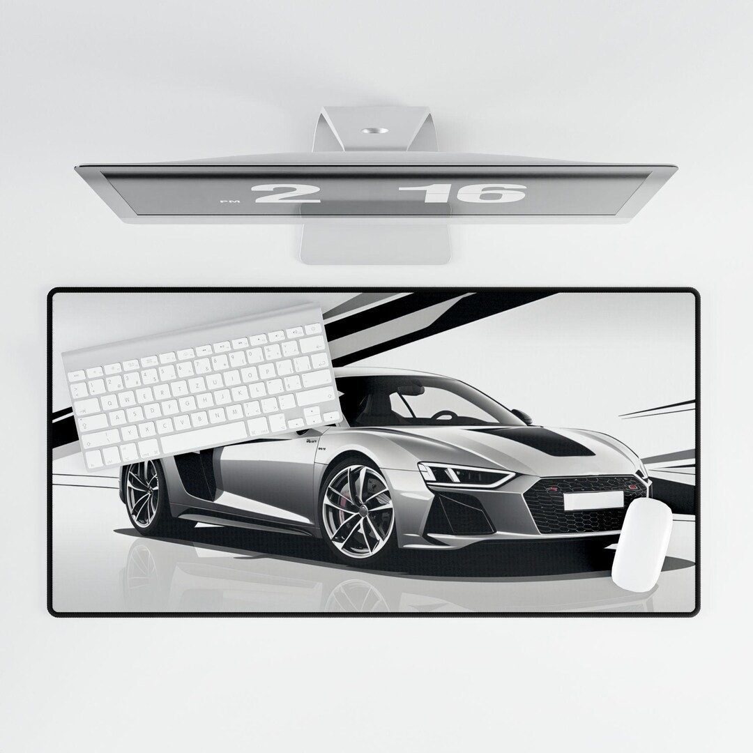 Audi R8 Supercar Mousepad: Black & White Desk Mat - Etsy