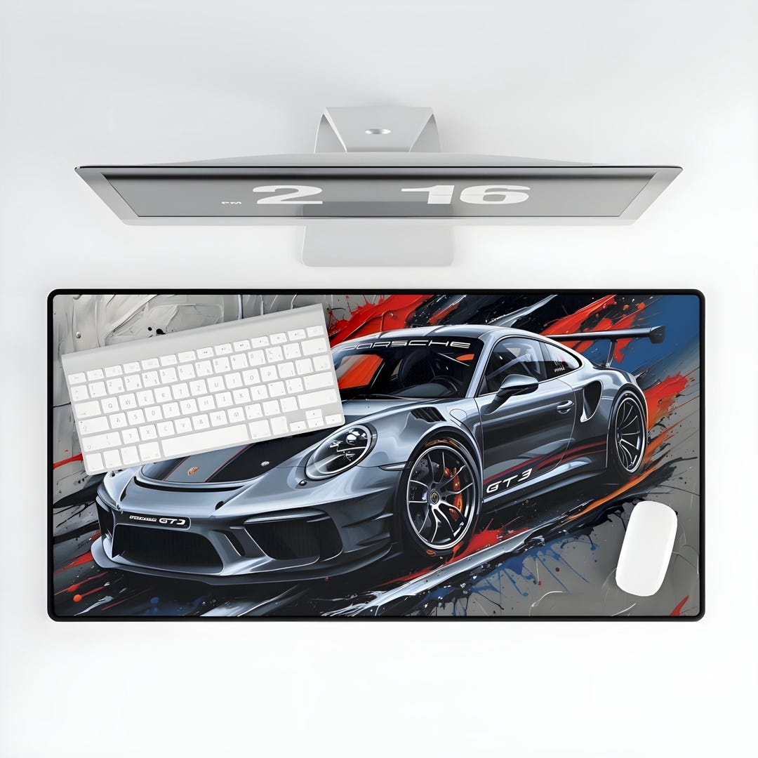 Porsche 911 GT3 Desk Mat: Vibrant Car Painting Design - Etsy