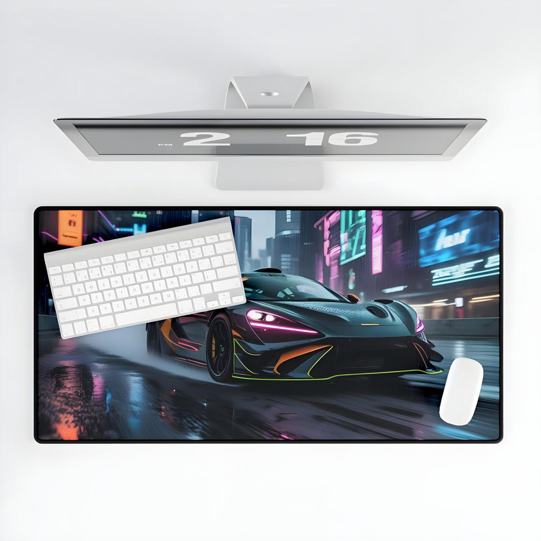 Mclaren Senna GTR Desk Mat: Cyberpunk Racecar Mousepad - Etsy