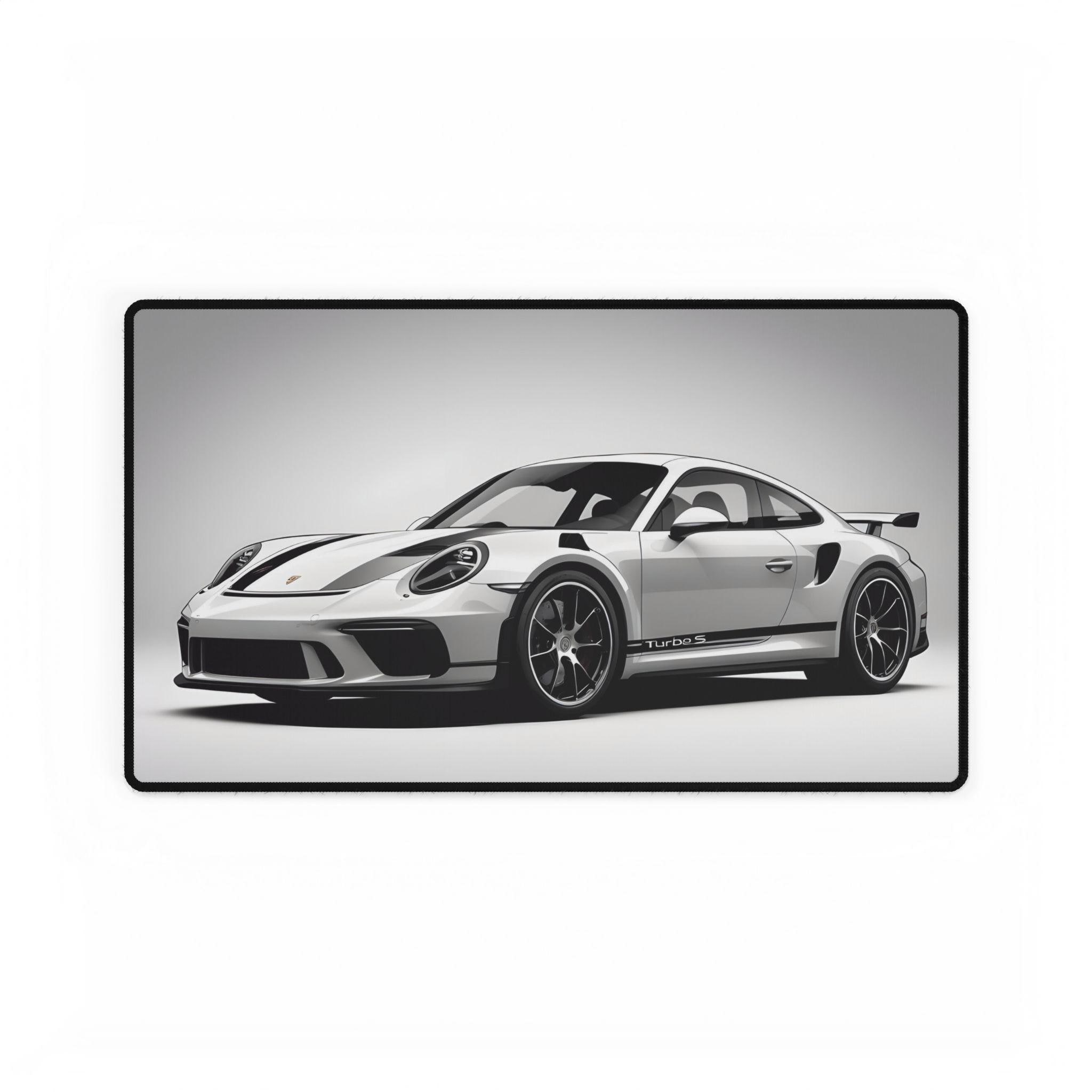 Porsche 911 Turbo S Desk Mat - Car Mouse Pad for Sports Car Enthusiasts ...