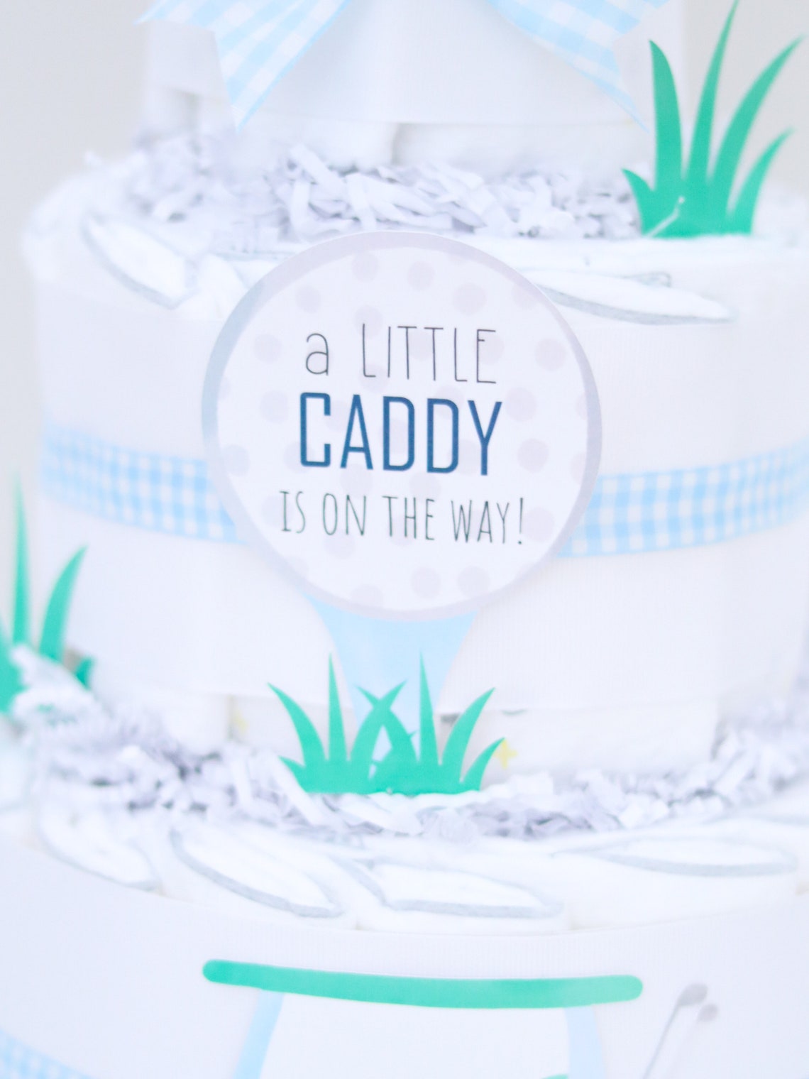 Golf Baby Shower Diaper Cake, Baby Boy Gift, Daddy's Little Caddy ...