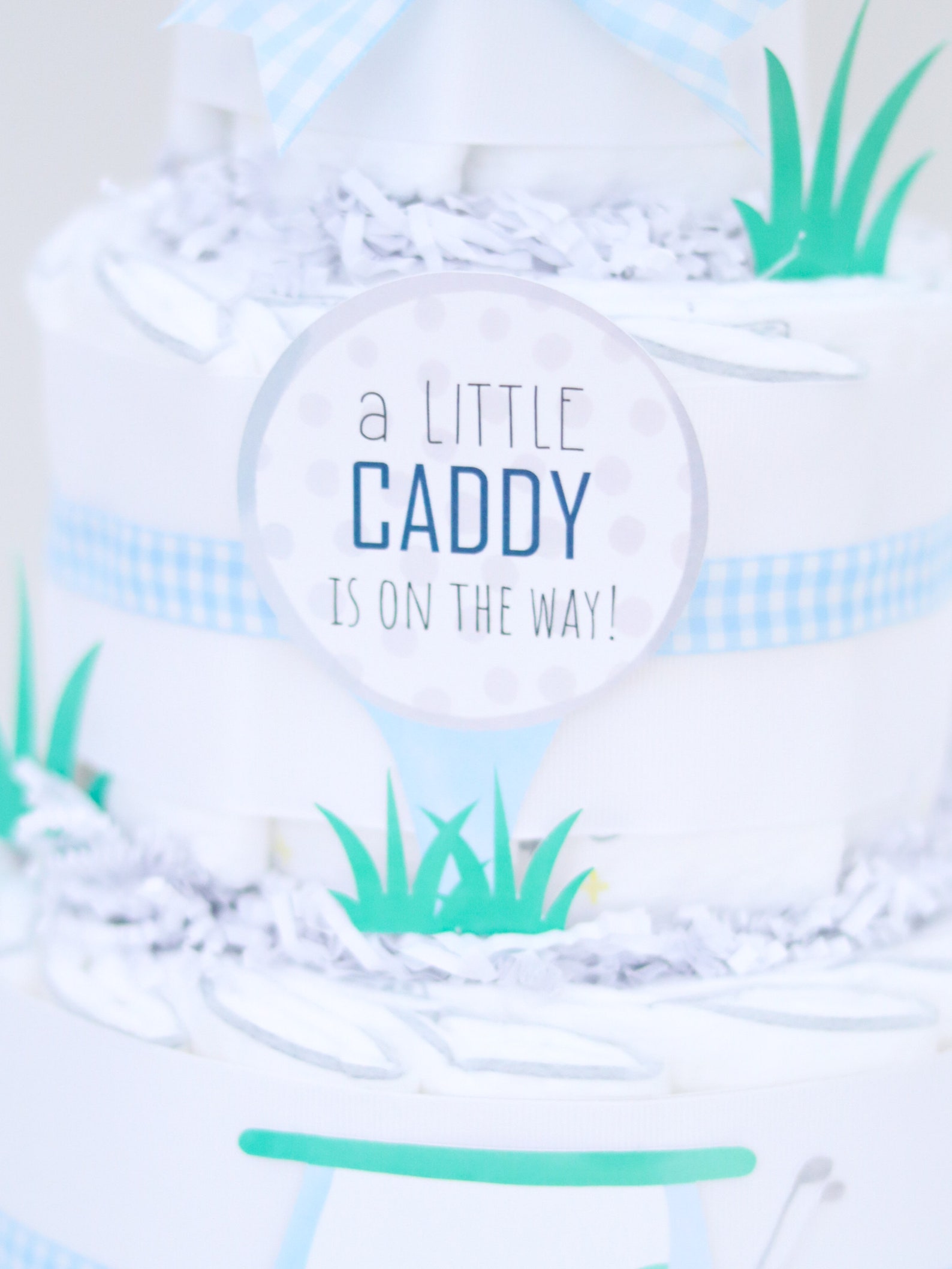 Golf Baby Shower Diaper Cake, Baby Boy Gift, Daddy's Little Caddy ...