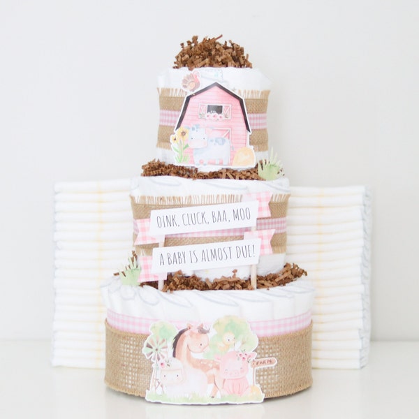 Farm Diaper Cake - Etsy
