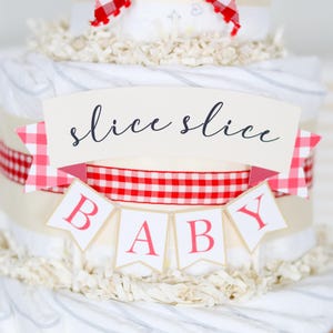 Pizza Baby Shower Diaper Cake, Slice Slice Baby Centerpiece, Baby Boy ...