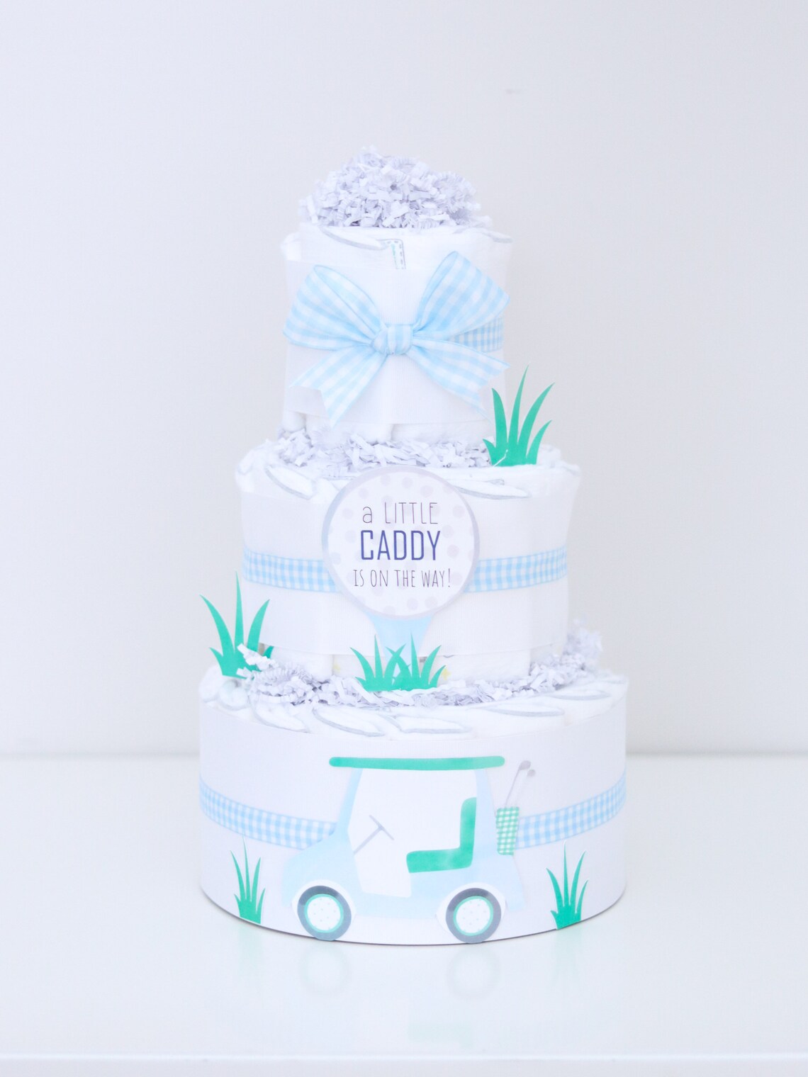 Golf Baby Shower Diaper Cake, Baby Boy Gift, Daddy's Little Caddy ...