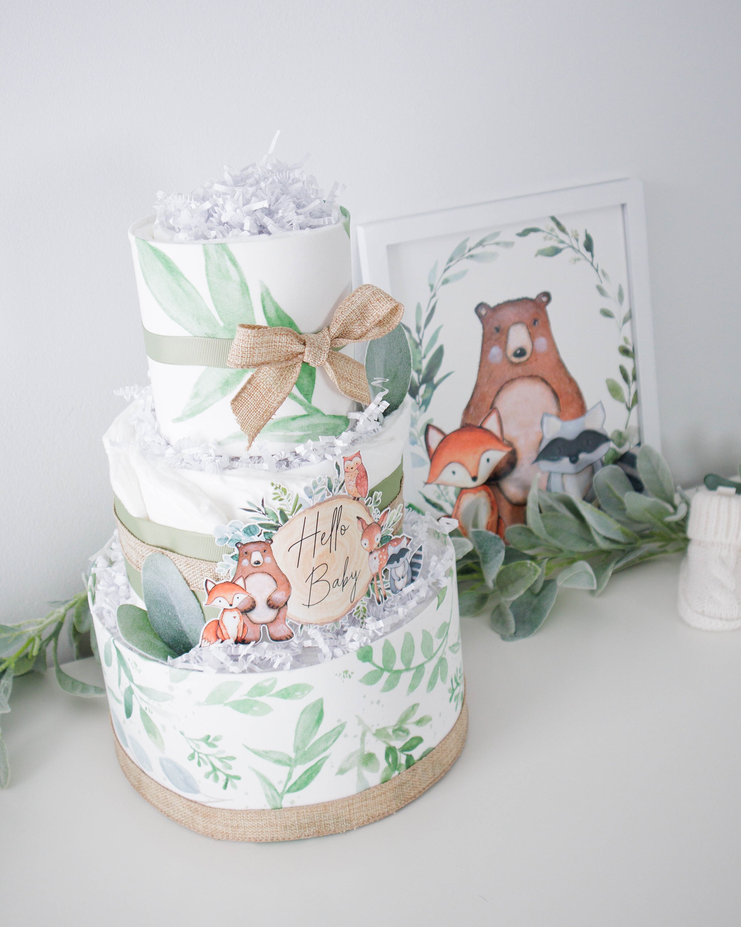 Woodland Greenery Baby Shower Decoration Woodland Creatures - Etsy