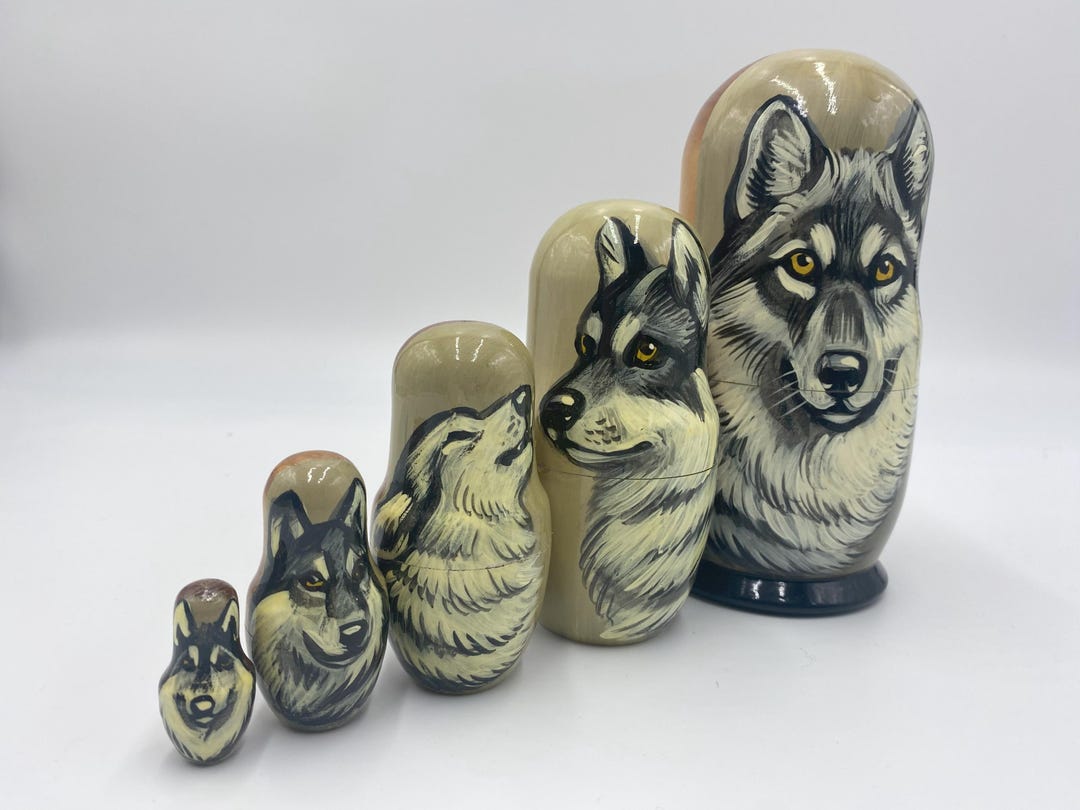 Exclusive Nesting Dolls With Dogs, Souvenir Nesting Doll Dog, Gift ...